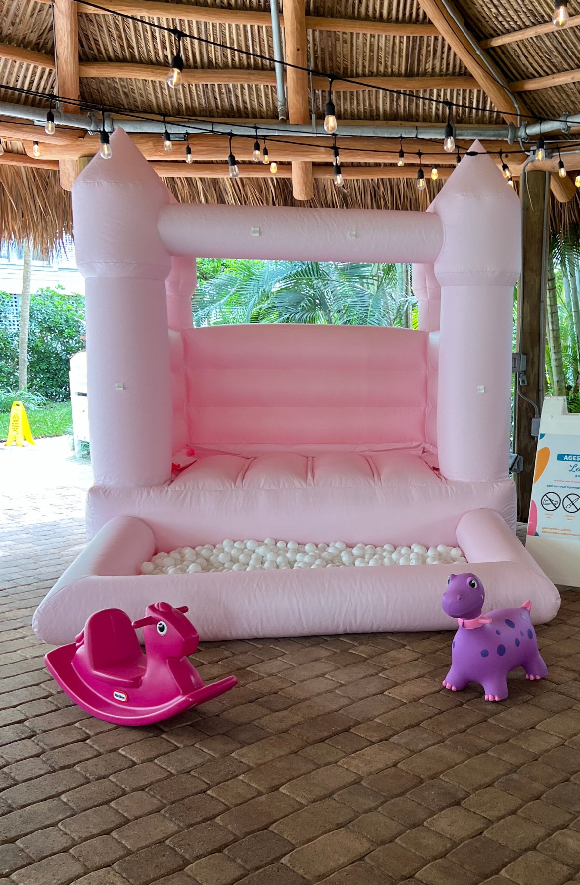 Mini Pink Castle+Ball pit | A&E Keys Balloons